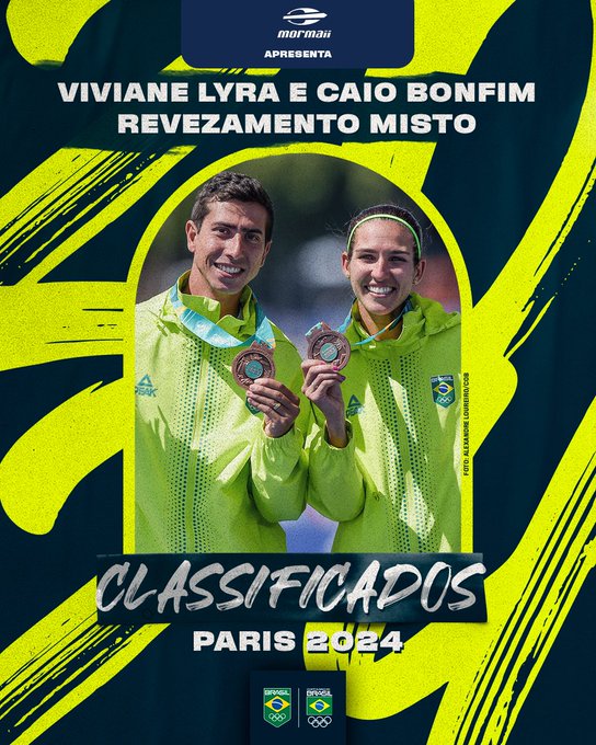 Brasil garante vaga na prova do revezamento misto dos Jogos de Paris