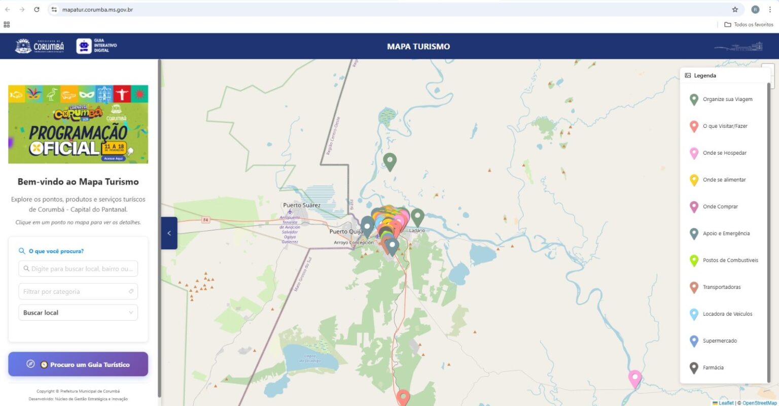 Prefeitura de Corumbá lança Mapa Digital do Turismo com informações na ...